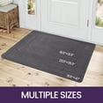 Non-Slip Low Profile Indoor Doormat, Machine Washable, Dark Gray, 19.5 ...