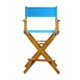 "24" Director's Chair Honey Oak Frame-Turquoise Canvas" - Walmart.com