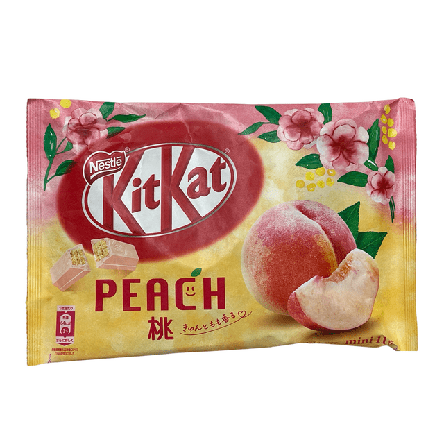 Kit Kat Chocolate Snack Mini Seasonal Peach Flavor Wafer; 11 pieces ...