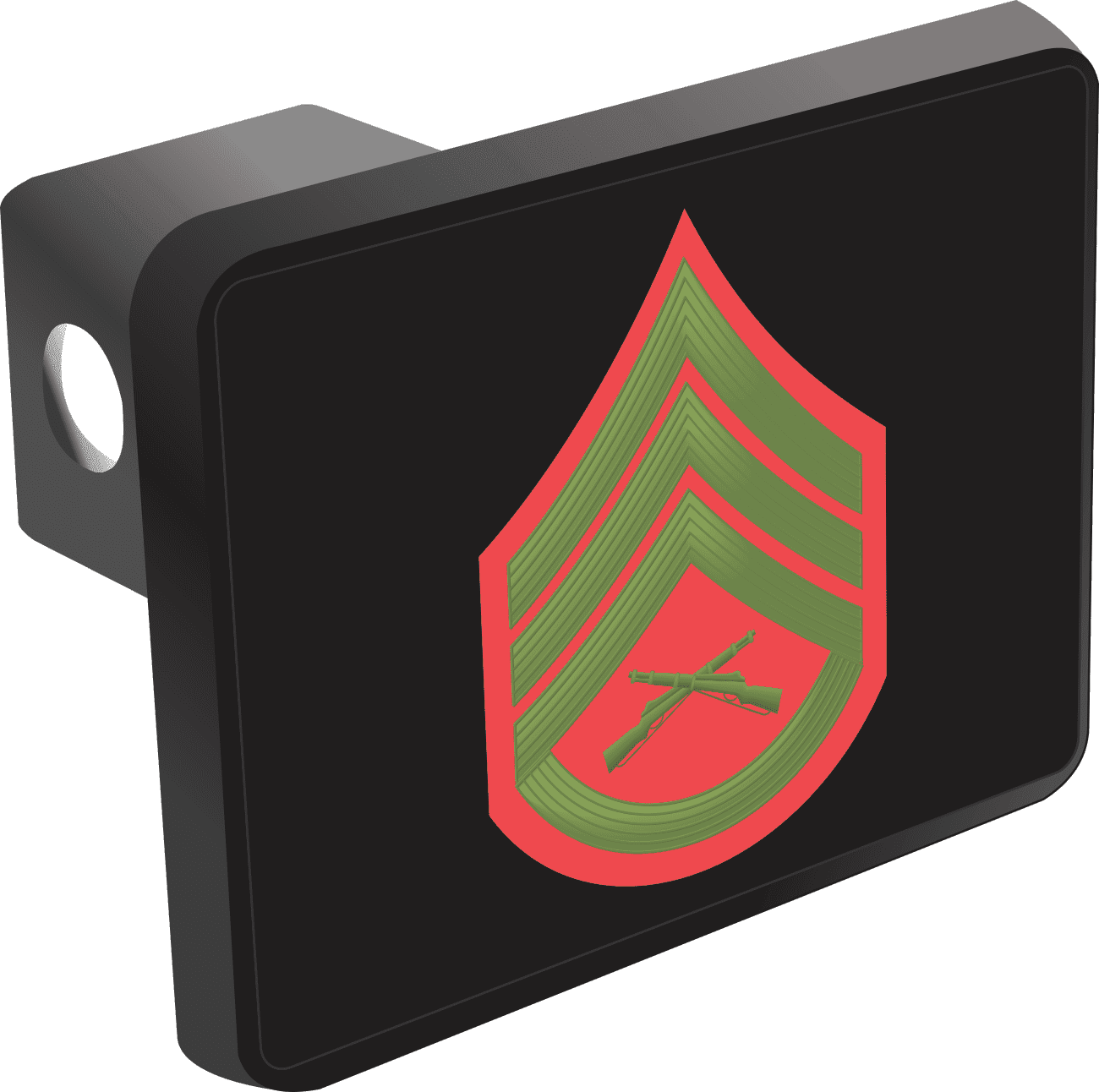 U.S. Marine Corps Staff Sergeant Green / Red Hitch Cover - Walmart.com