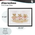 Ballet Teddies Triplet Black Framed Print Under Glass, design by Amy ...