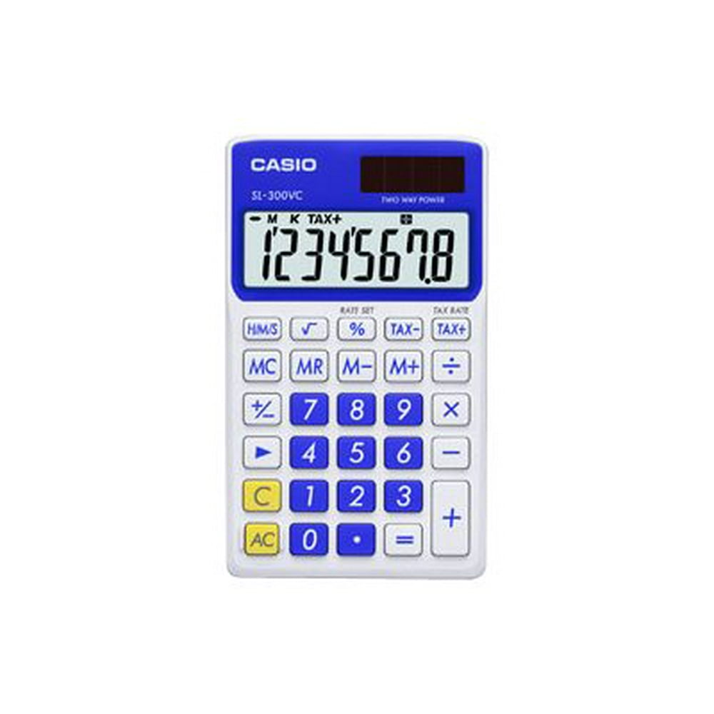 Casio SL-300VC - Pocket calculator - 8 digits - solar panel, battery ...