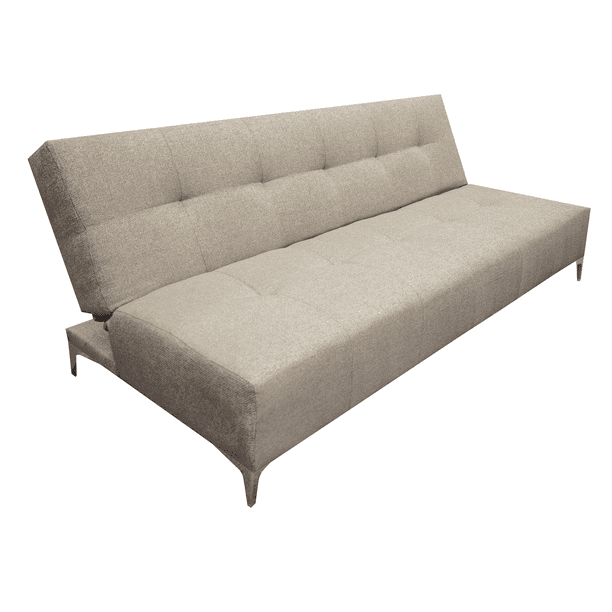 Sofá Cama Reclinable Vegas Lino Beige Futon 3 Posiciones EL BAZAR STORE Moderno Abotonado ...
