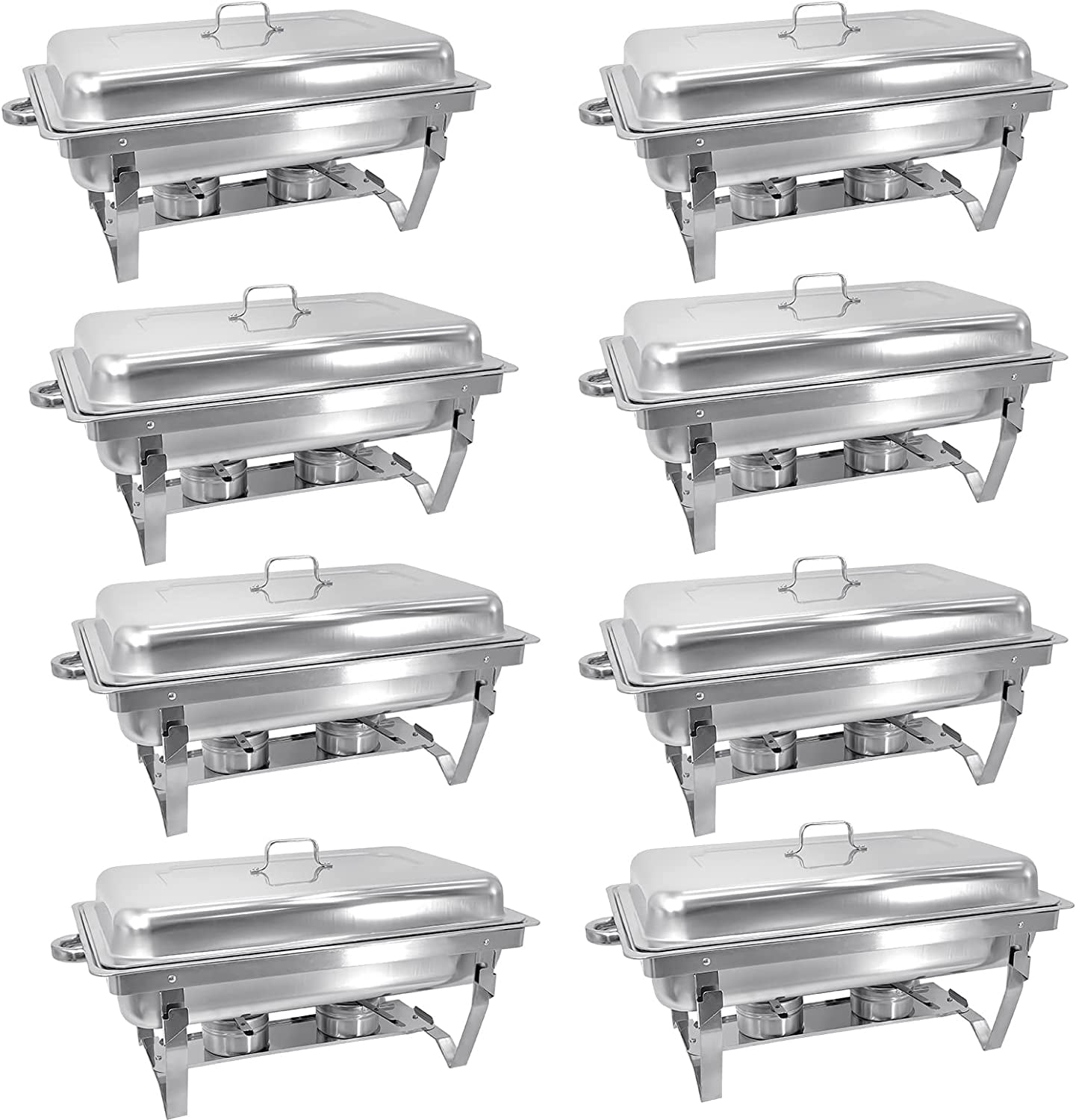 TUOKE Chafing Dish Buffet Set 8 Pack 8QT Stainless Steel Food Warmer ...