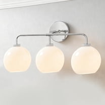 Modern Round Clear Glass Globe Black Double Metal Vanity Light, Hand ...