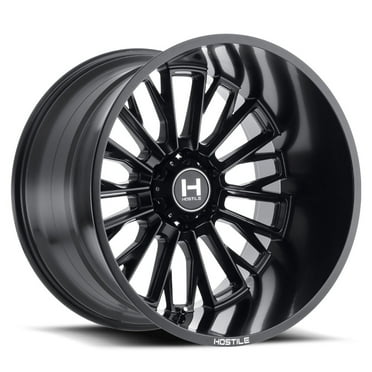 24x12 Hostile H131 Syclone Blade Cut (Black Milled) Wheel 8x180 (-44mm ...