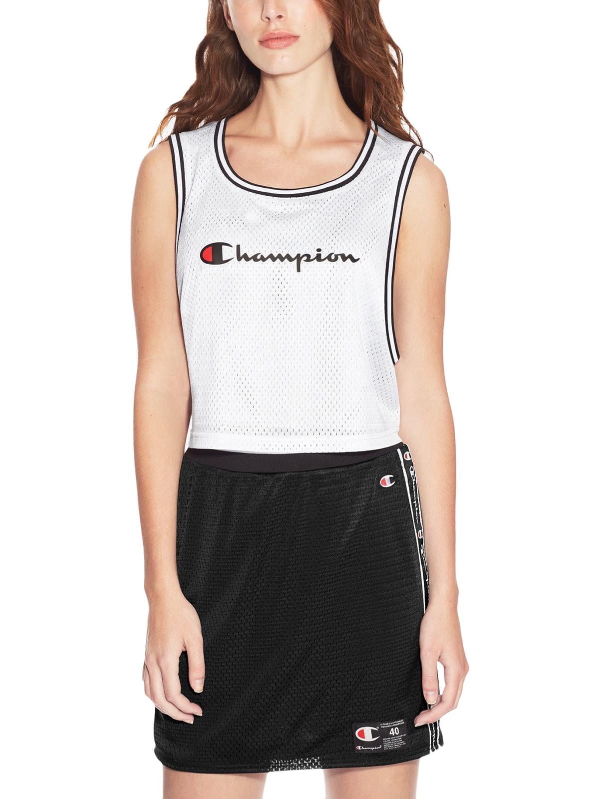 Champion Womens Mesh Cropped Tank Top White XL - Walmart.com