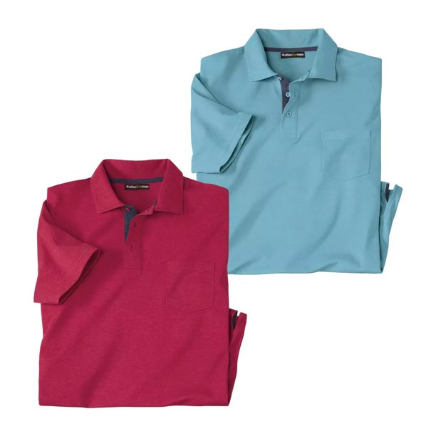 Atlas For Men - Polo Casual para Hombre - Pack de 2 (Fucsia, Turquesa) | Bodega Aurrera en línea