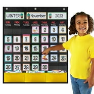 Classroom Calendar Pocket Chart - Educational - 73 Pieces - Walmart.com