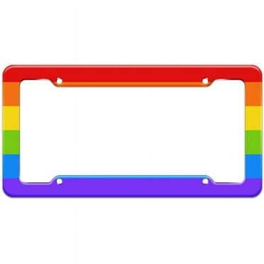 Rainbow, Gay Lesbian License Plate Tag Frame, Multiple Colors - Walmart.com