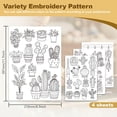 4 Sheets 11.6x8.2 Inch Stick and Stitch Embroidery Patterns Non-woven ...
