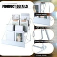 Book Display Rack 4-tiered Stand 18" Books Signing Wire Tabletop CD ...