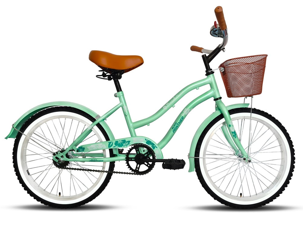 Bicicleta Black Panther Beach Cruiser R20 Con Canasta Verde | Walmart ...