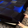 3PCS Cool Technology Digital Printing Material Plaid Fitted Sheet(1pc ...