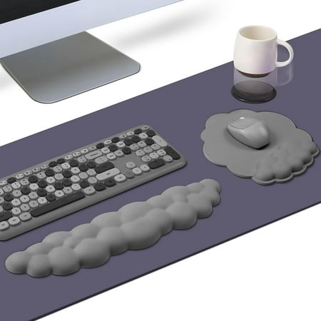 Keyboard Cloud Wrist Rest with Soft Leather Memory Foam Wrist Support ...