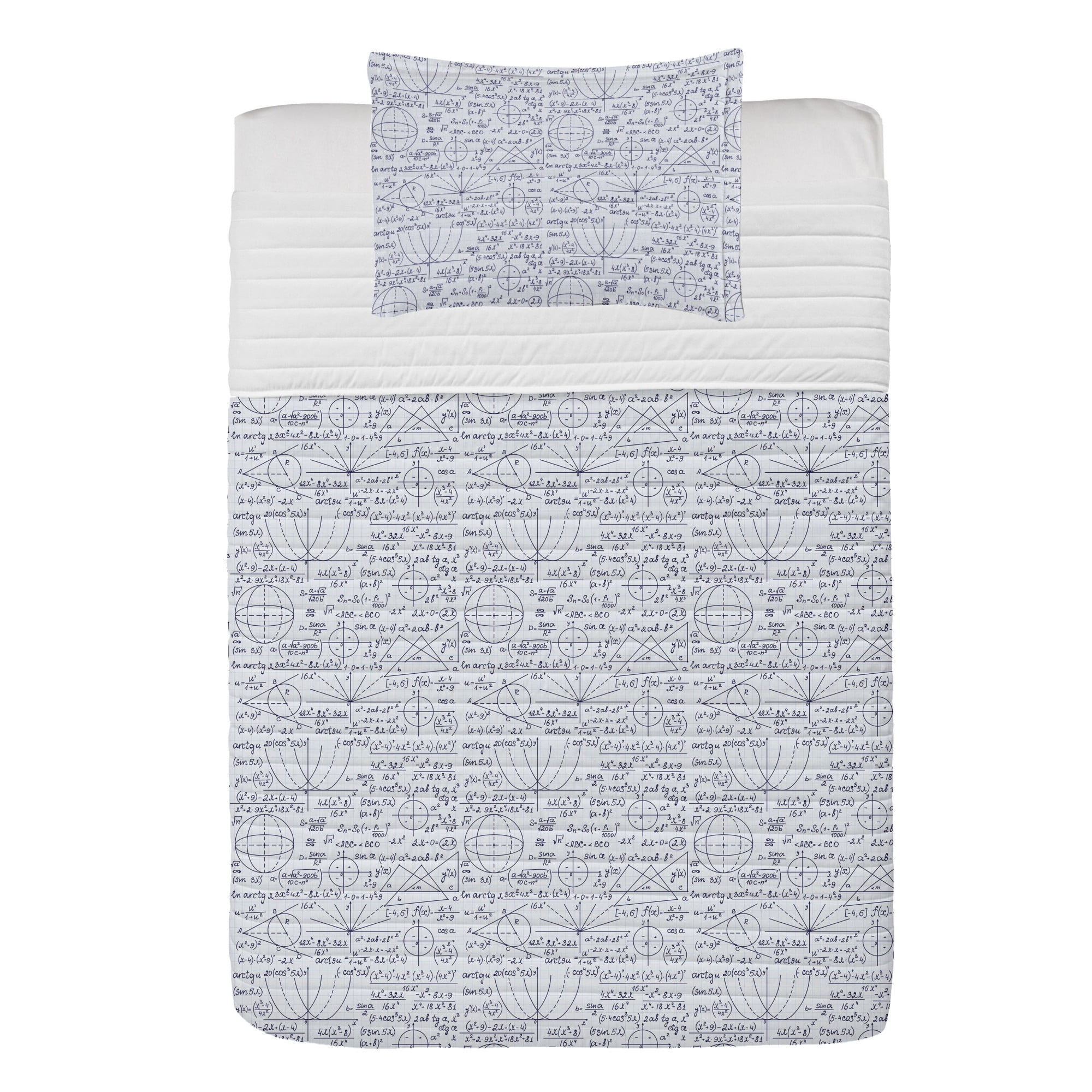 Modern Microfiber Bedspread Set, Genius Smart Student Math Geometry ...