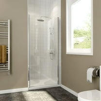 Sunny Shower Frameless Bifold Pivot Door, Matte Black, 3/16'' Glass, 32 in.W x 72 in.H - Walmart.com