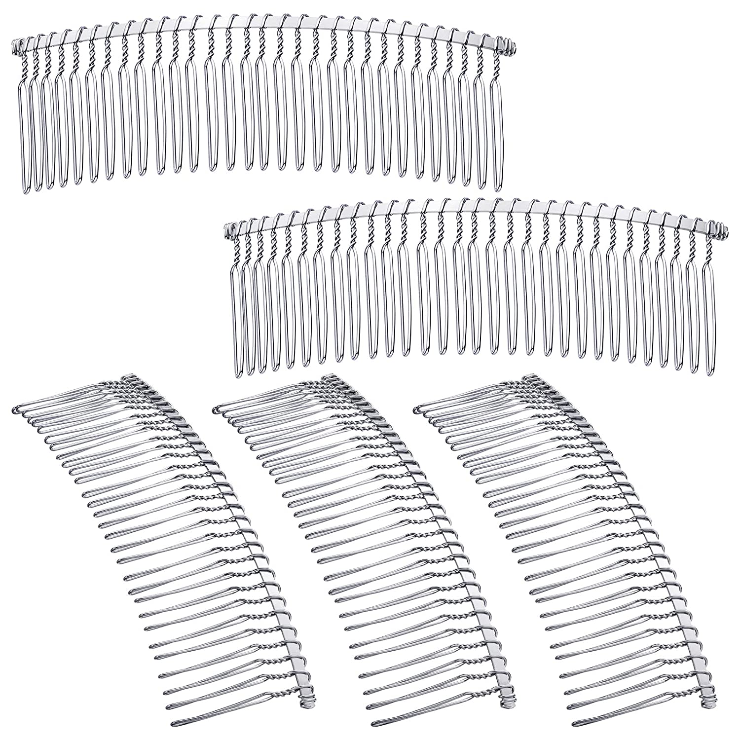 5 Pieces Hair Clip Combs Metal Wire Hair Combs Wire Twist Bridal ...