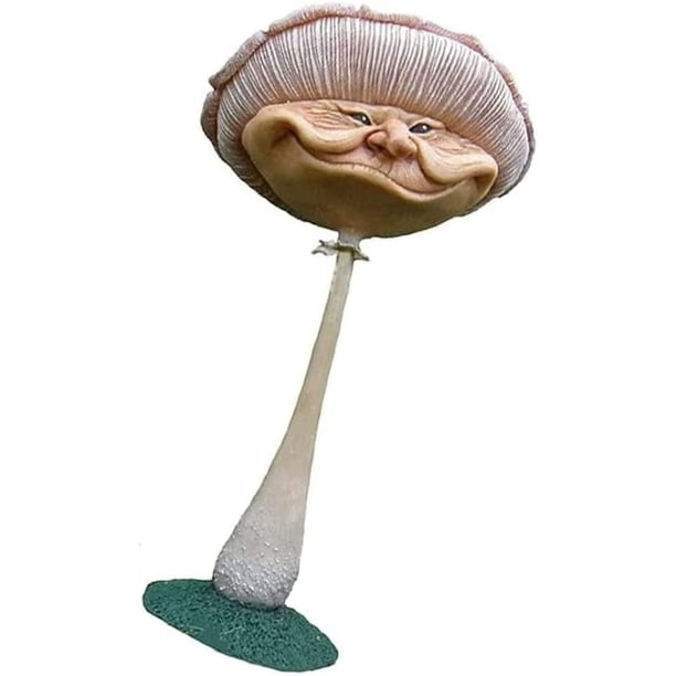 nipocaio Mushrooms Statue Resin Miniature Happy Mushroom Figurines ...