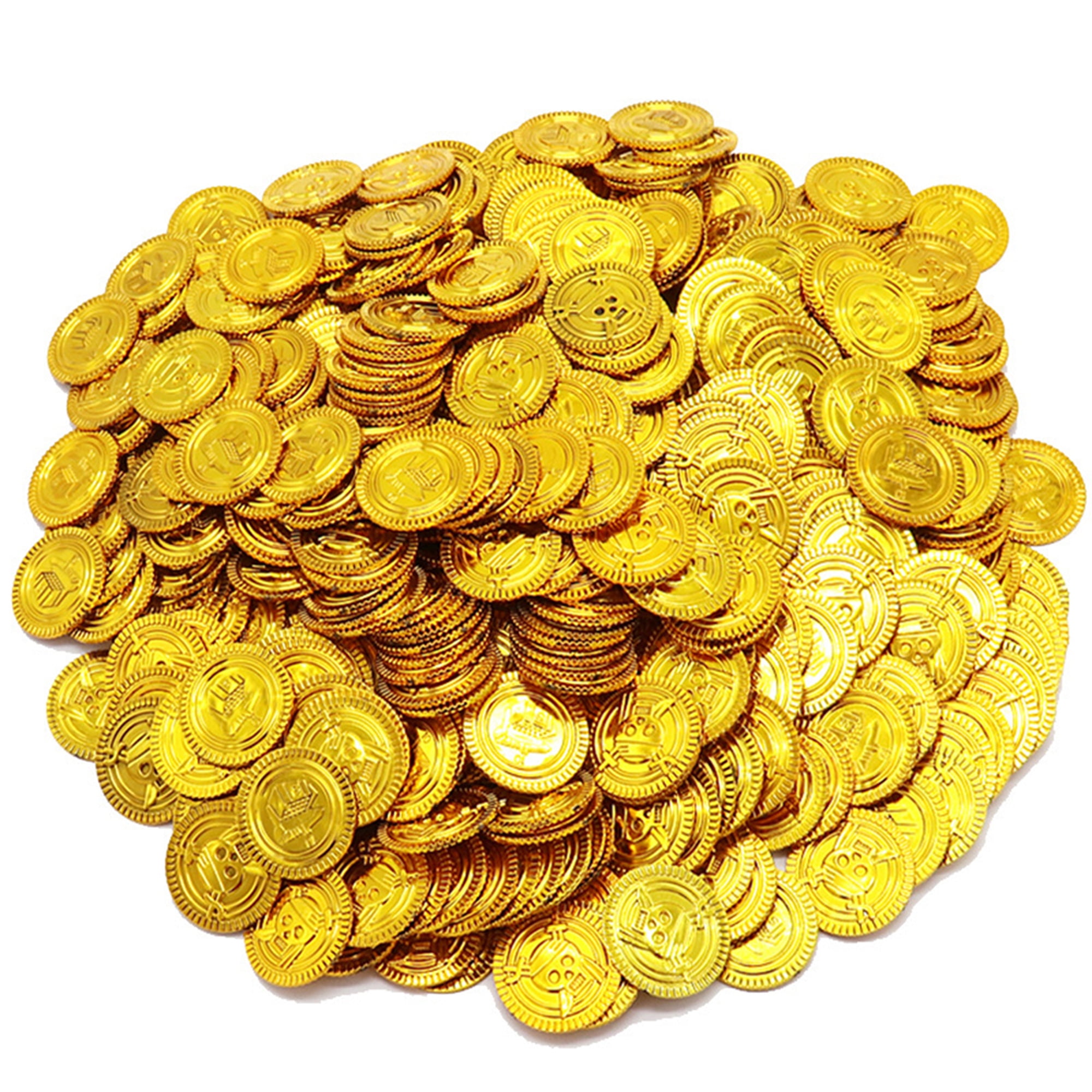 Buy Baloco Pirate Gold Coins Plastic Golden Coins Toy Treasure Game ...