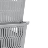 Simplify 4 Pack Slide 2 Stack It Storage Tote Baskets in Grey - Walmart.com