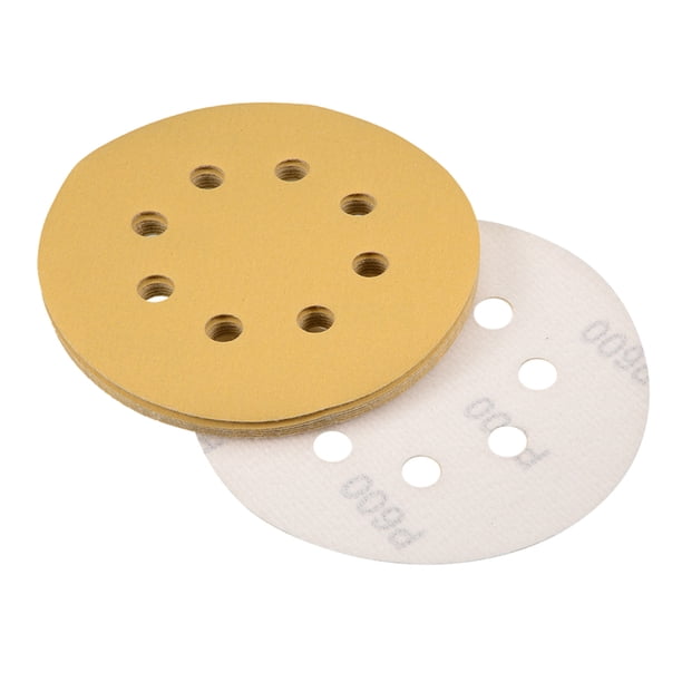 5-inch Sanding Discs, 600-Grits 8-Holes Hook and Loop Wet Dry Sandpaper ...