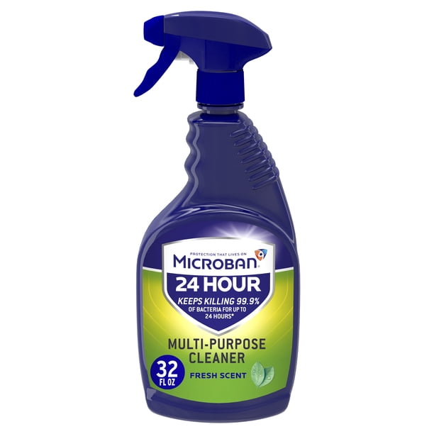 Microban 24 Hour Multi-Purpose Cleaner and Disinfectant Spray, Fresh ...