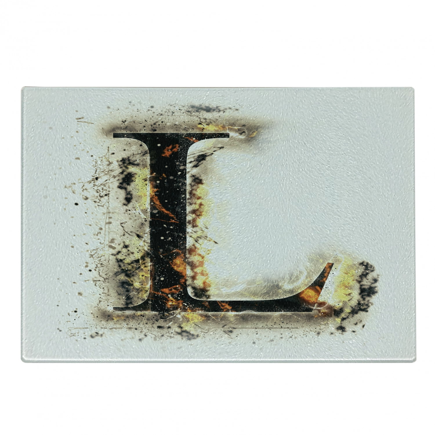 Letter L Cutting Board, Letter Capital L Alphabet Blazing Scorched ...