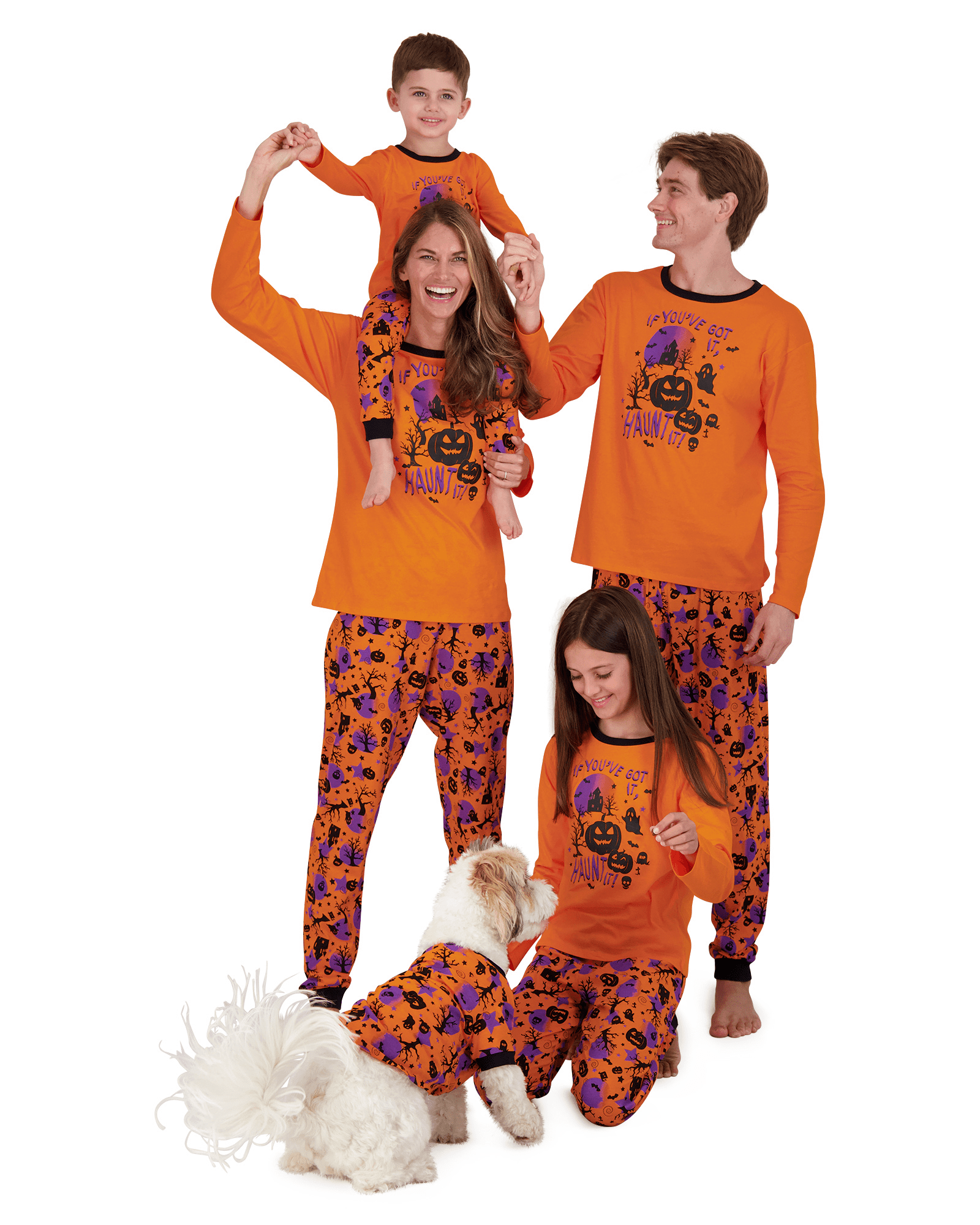 Holiday Hype Festive Halloween Family Pajama Set, Haunt It, Large ...