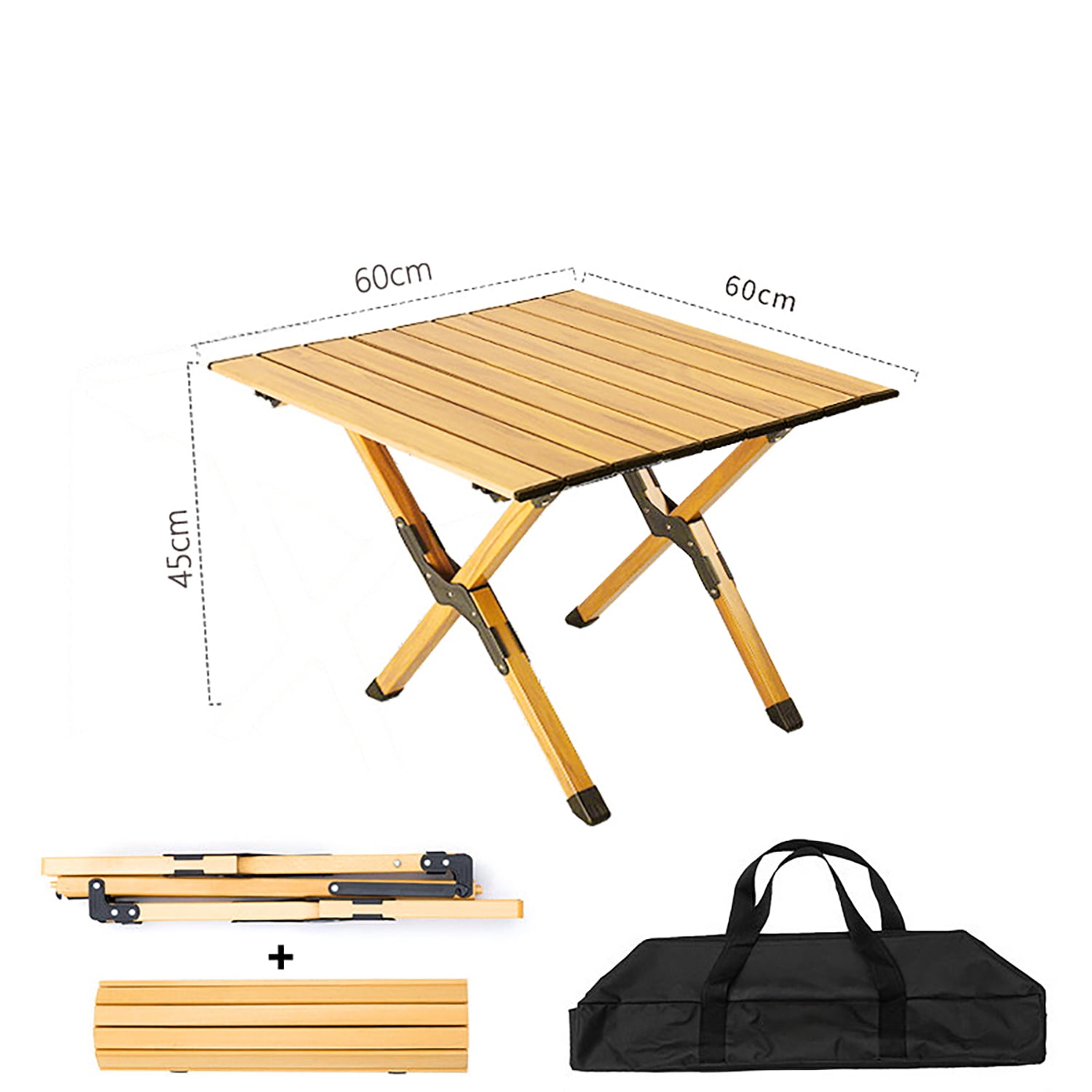 Hoyotik Aluminum Alloy Roll-Top Camping Table Outdoor Folding Table Non ...