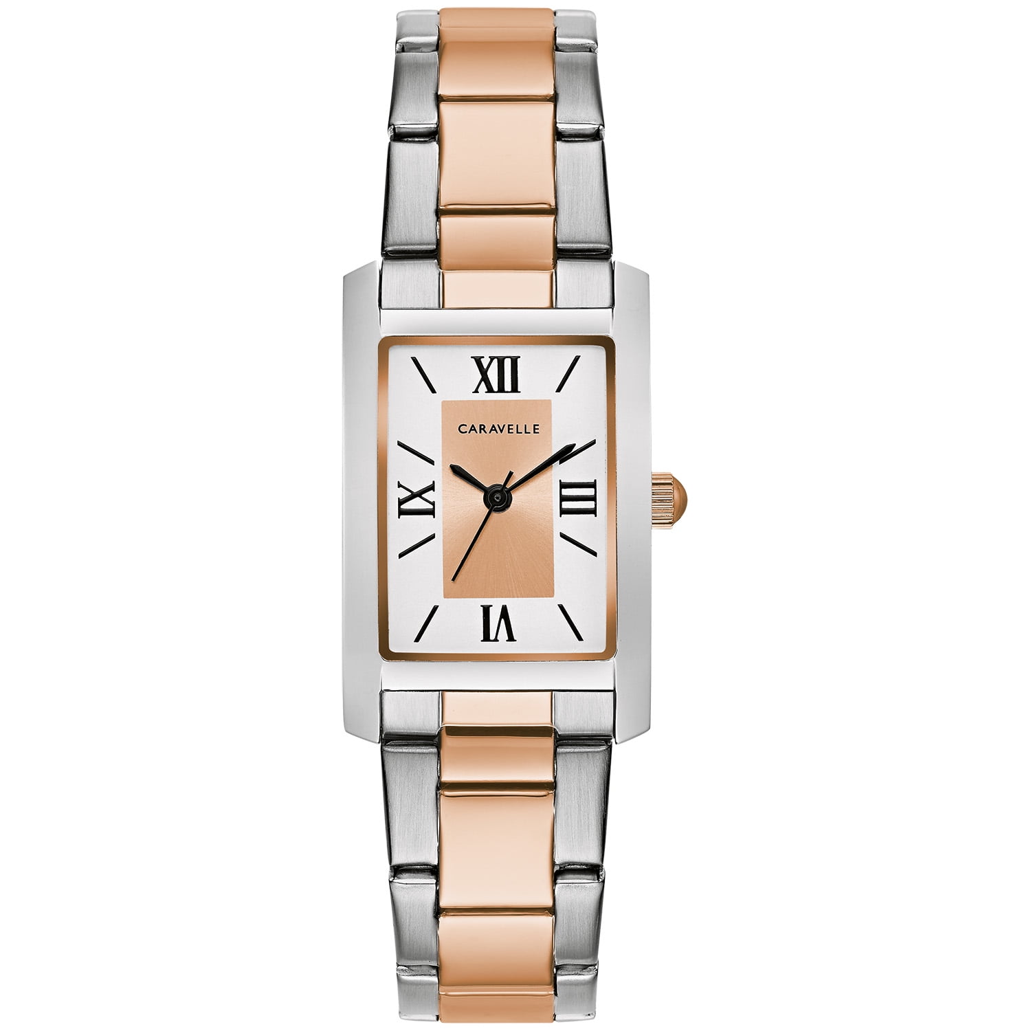 Caravelle by Bulova Women's Two-Tone Rose Gold Bracelet Watch - Walmart.com