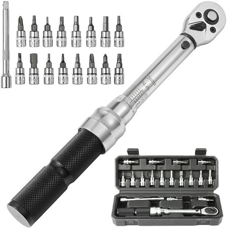 18 PCS Bike Torque Wrench Set, 1/4 Inch Drive Torque Wrench 2 to 20 Nm ...