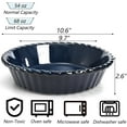 2 Pack Ceramic Pie Pans, 10 Inch Deep Fluted Pie Plate, 54 Ounce Round ...