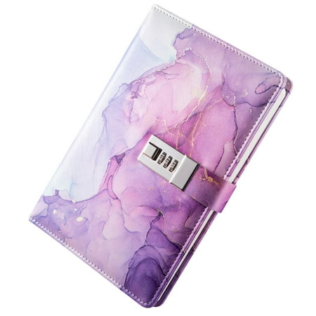 Diary with Lock Lockable Diary A5 PU Thick Diary with Password Lock ...