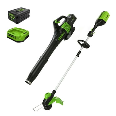 Greenworks 40V Cordless Weed Eater, String Trimmer & Leaf Blower Combo ...