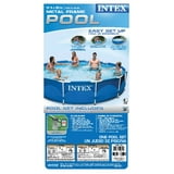 INTEX 12 x 30 Metal Frame Set Swimming Pool with 530 GPH Filter Pump ...