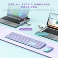 Fpwngl Wireless Keyboard Mouse Combo Usb Type C Receiver Cute Keyboards