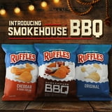 Ruffles Smokehouse BBQ Potato Chips, 8 oz, Crunchy Ridges - Walmart.com