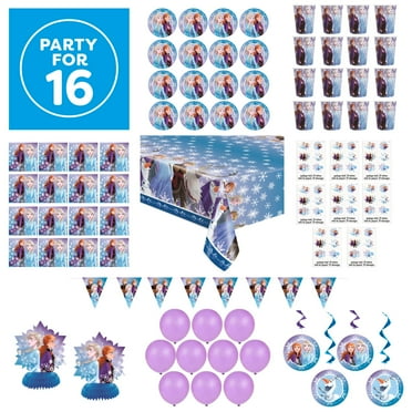 Disney Frozen Birthday Party Tableware Kit for 16 Guests - Frozen Party ...