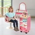 SVAN Hair Salon Wooden Play Set - Full Vanity Mirror Playset w Chair ...