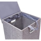 BirdRock Home Single Linen Laundry Hamper with Lid and Removable Liner ...