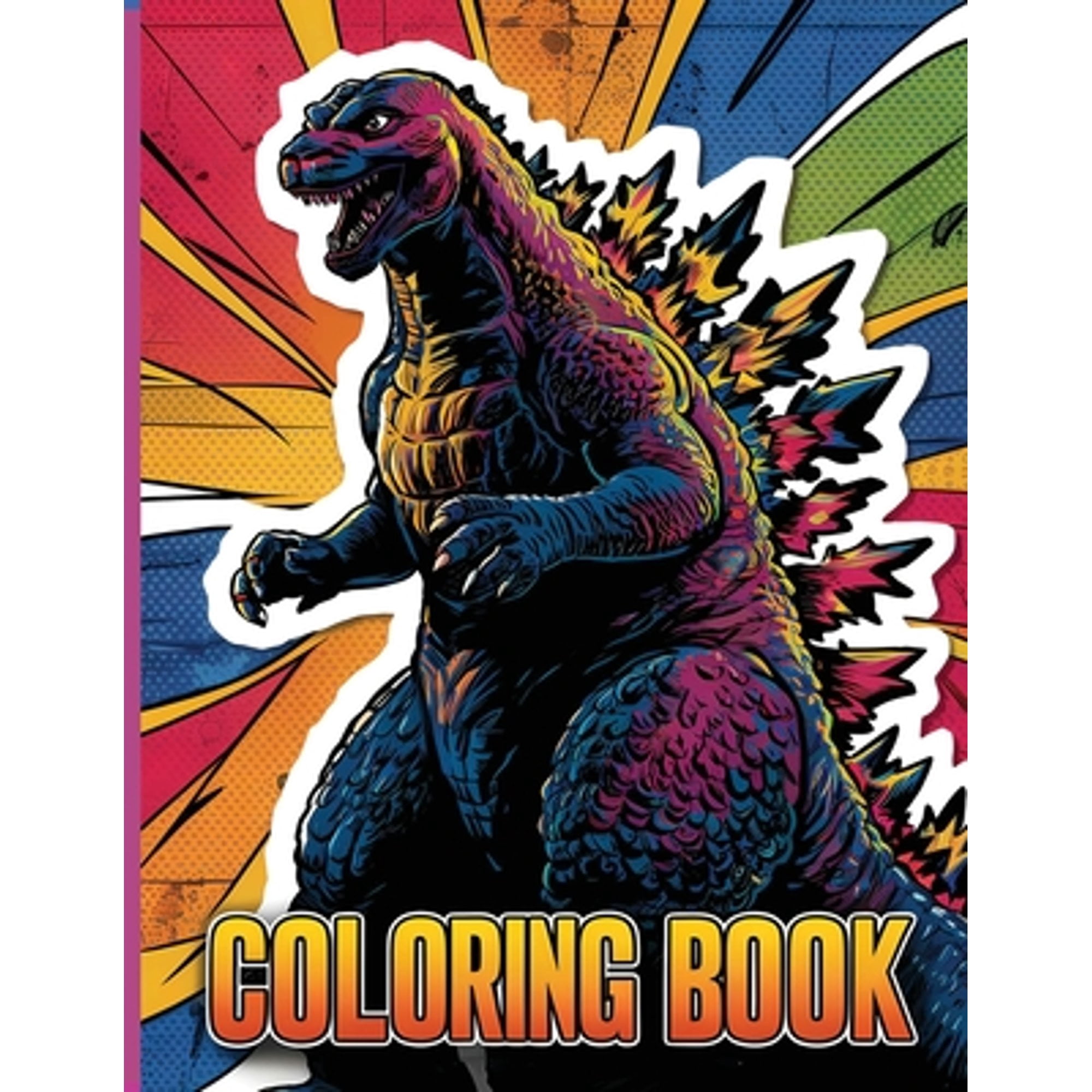Pre-Owned Godzilla Coloring Book: Easy and Fun Coloring Pages for Kids ...