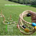 ABCISI 10 Pcs Multicolor Sisal Rope Ring Toss Game Replacement Parts ...