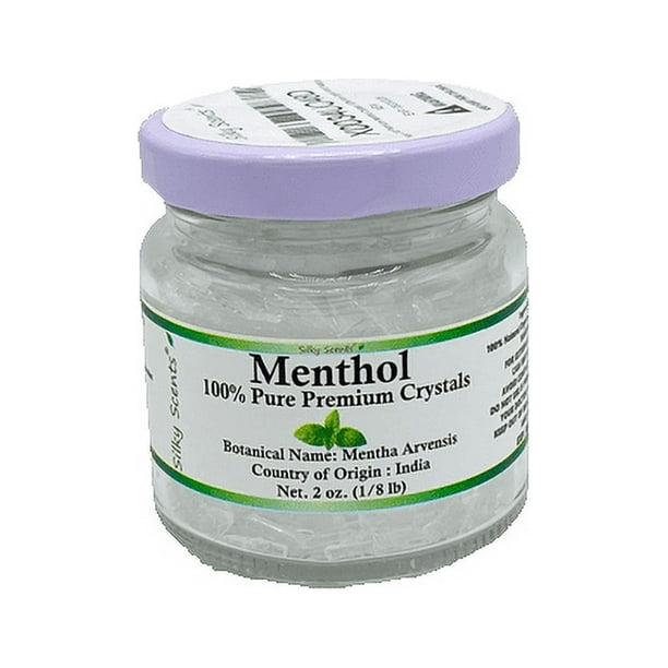 2 oz Premium Menthol Crystals 100% Pure Organic and Natural in Glass ...
