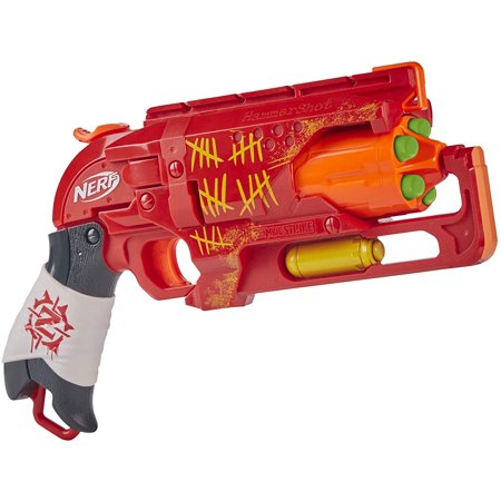 NERF Zombie Strike Hammershot Blaster -- Pull-Back Hammer-Blasting ...