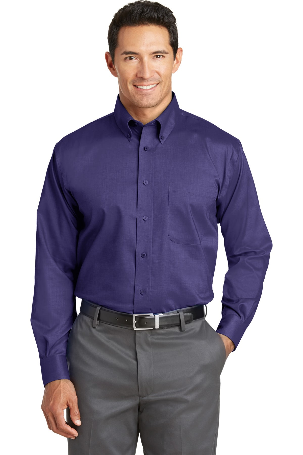 Red House RH37 Nailhead Non-Iron Shirt, Dark Purple, L - Walmart.com