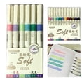 6/12PCS Artistic Sketch Pen with Soft Brush Tip Flexible Colorful Night ...