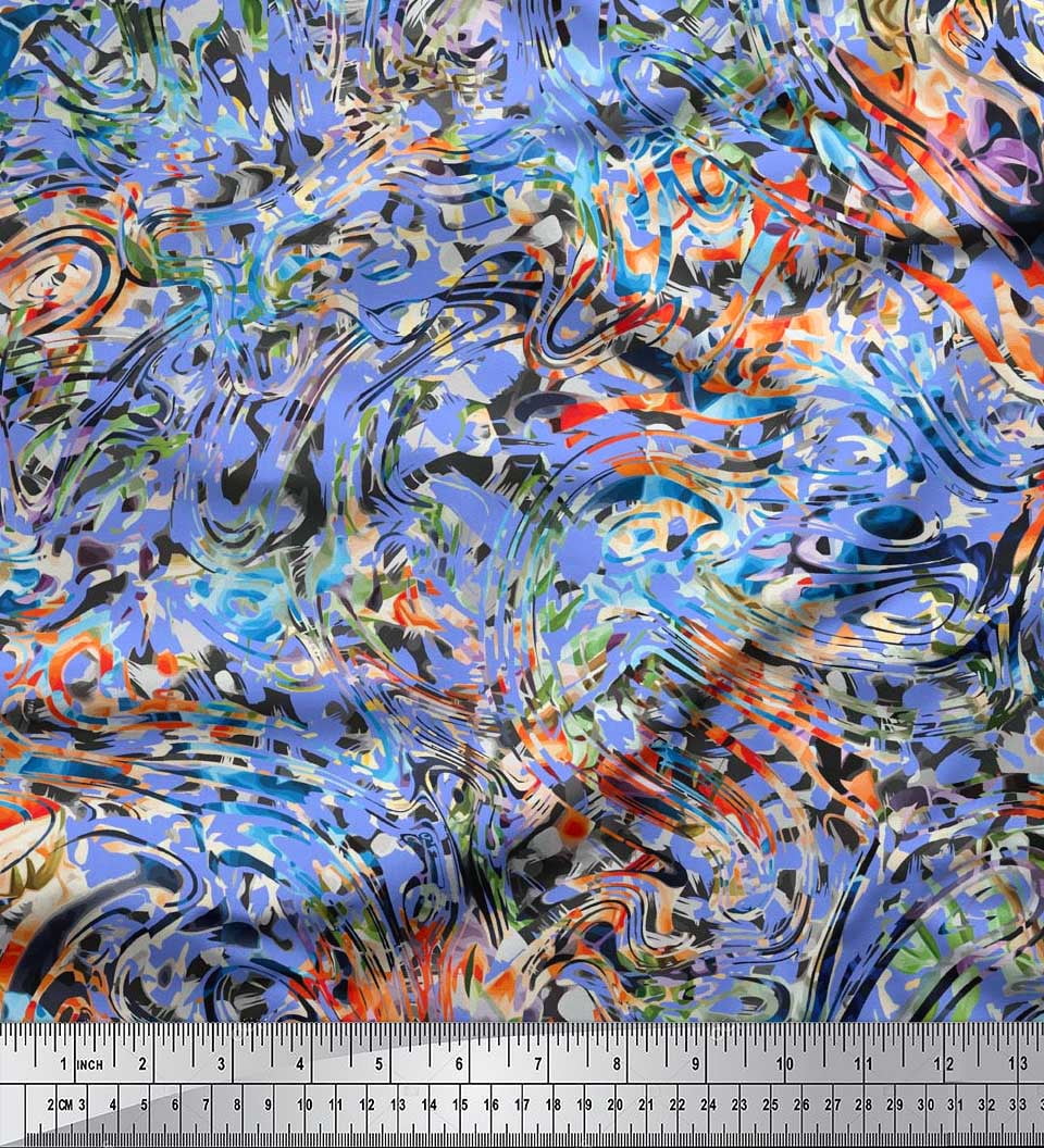 Soimoi Viscose Chiffon Fabric Animal Skin Texture Fabric Prints by Yard ...