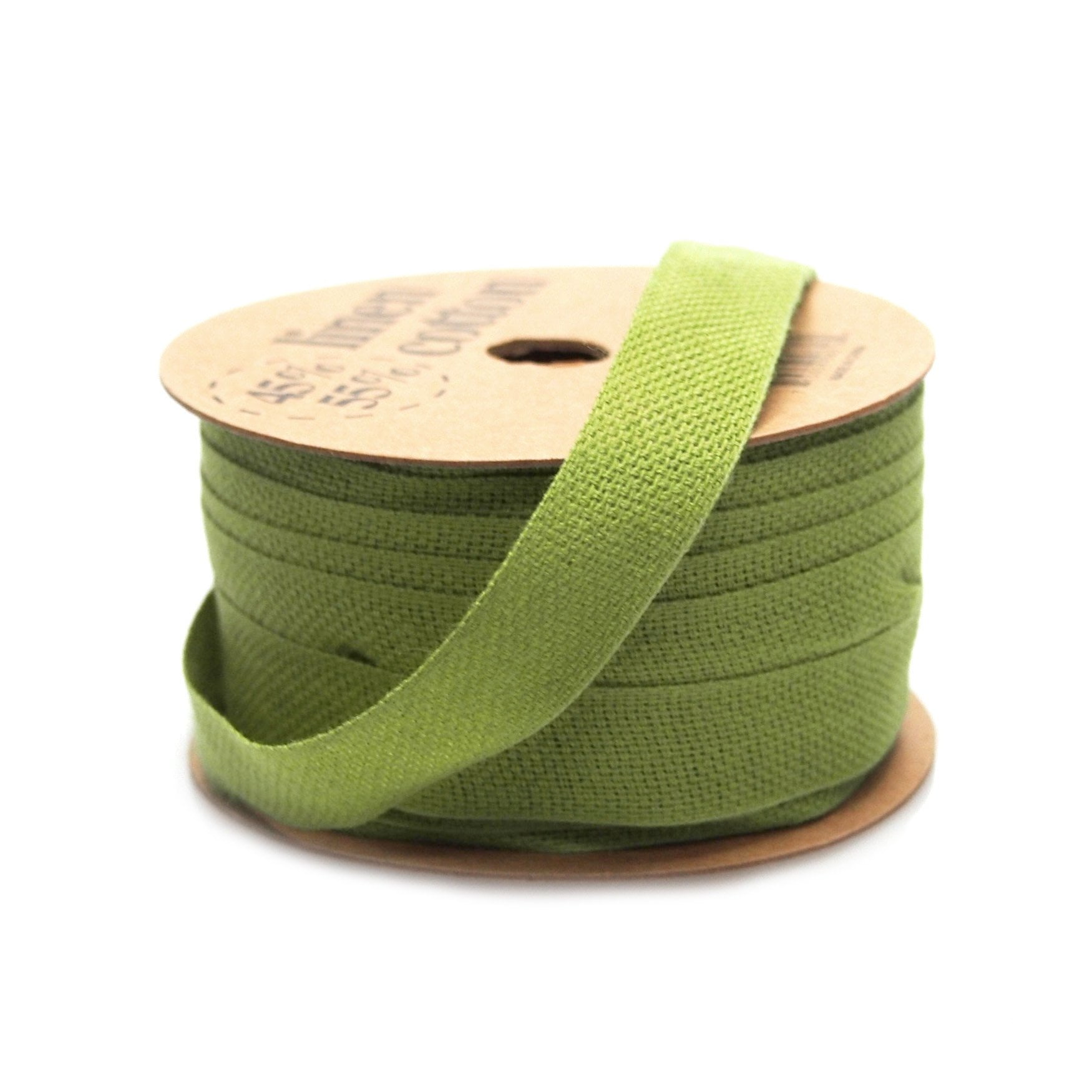 Cotton Linen Fabric Ribbon, 5/8-Inch, 25 Yards, Moss Green - Walmart.com