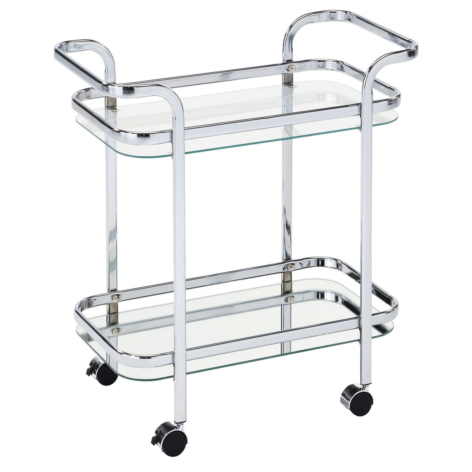 Click here for Worldwide Home 2 Tier Chrome/Glass Bar Cart prices